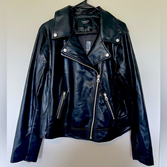 torrid | Jackets & Coats | Torrid Faux Leather Moto Jacket | Poshmark